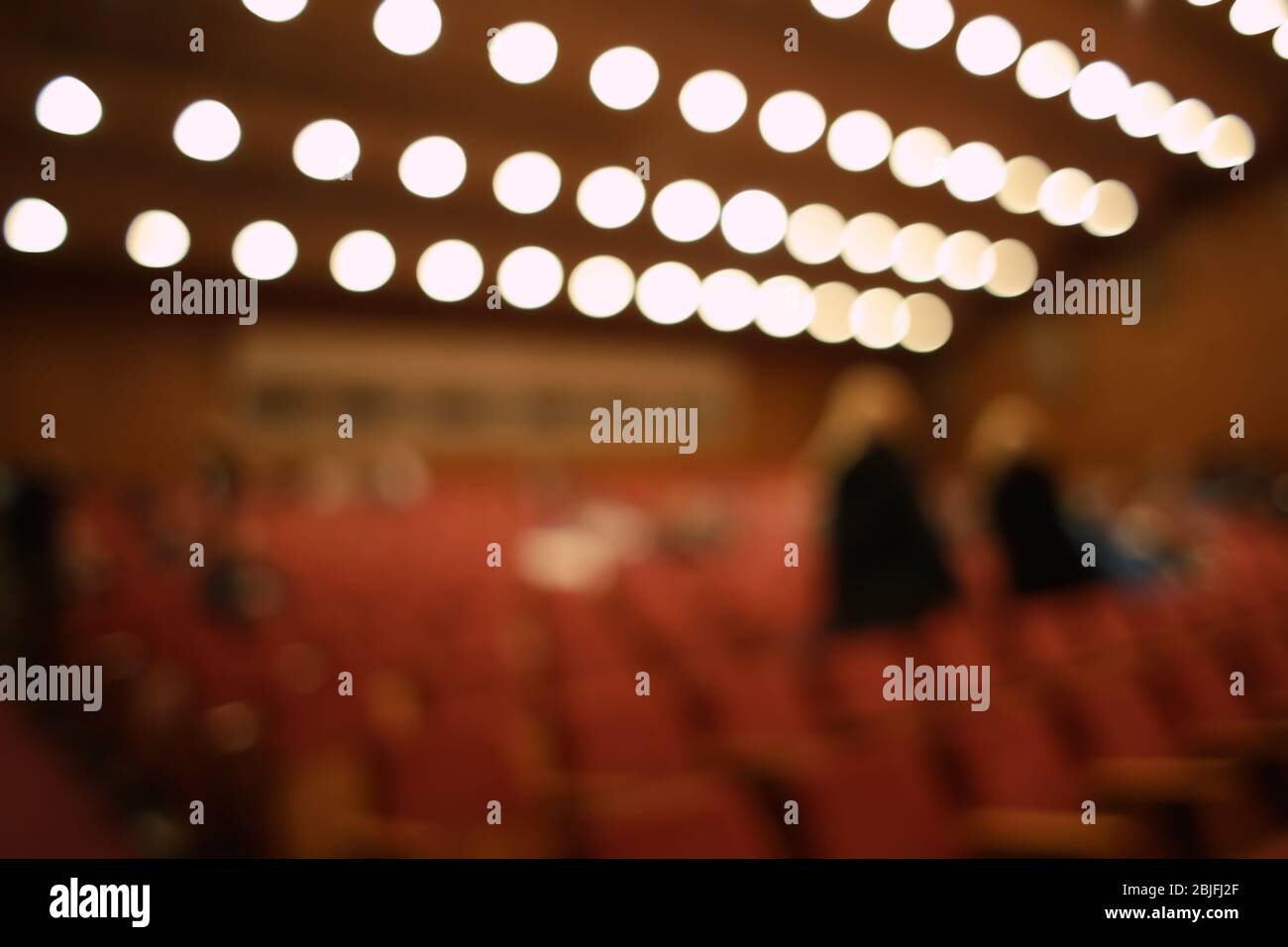 Blurred view of conference hall Stock Photo - Alamy