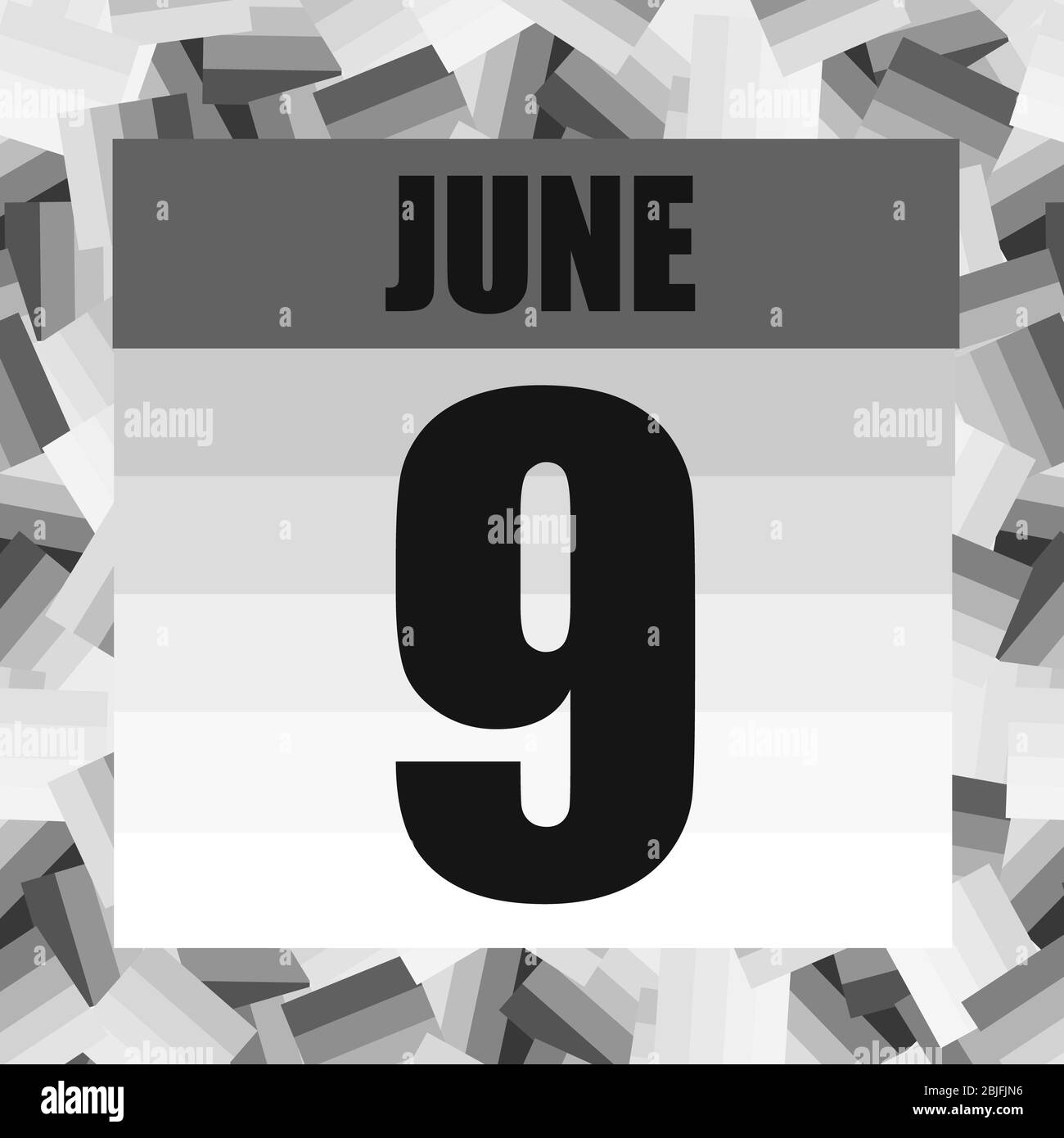 June 9 icon. For planning important day. Banner for holidays and ...