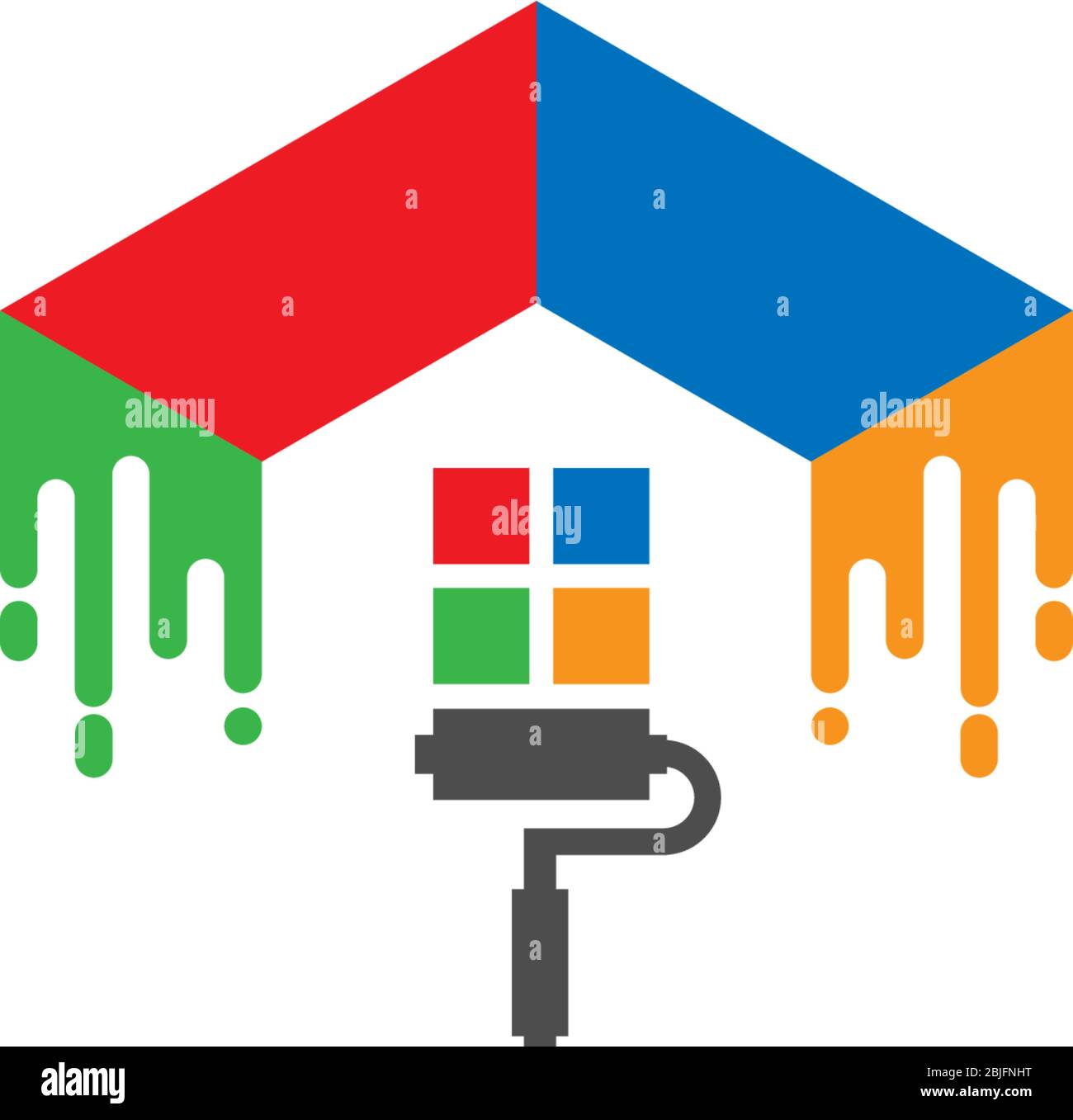 House paint logo icon illustration Stock Vector Image & Art - Alamy