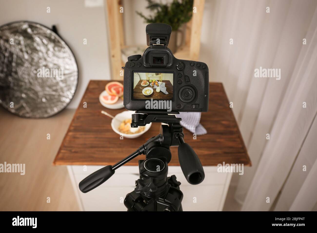 Photo of food on camera display while shooting Stock Photo - Alamy