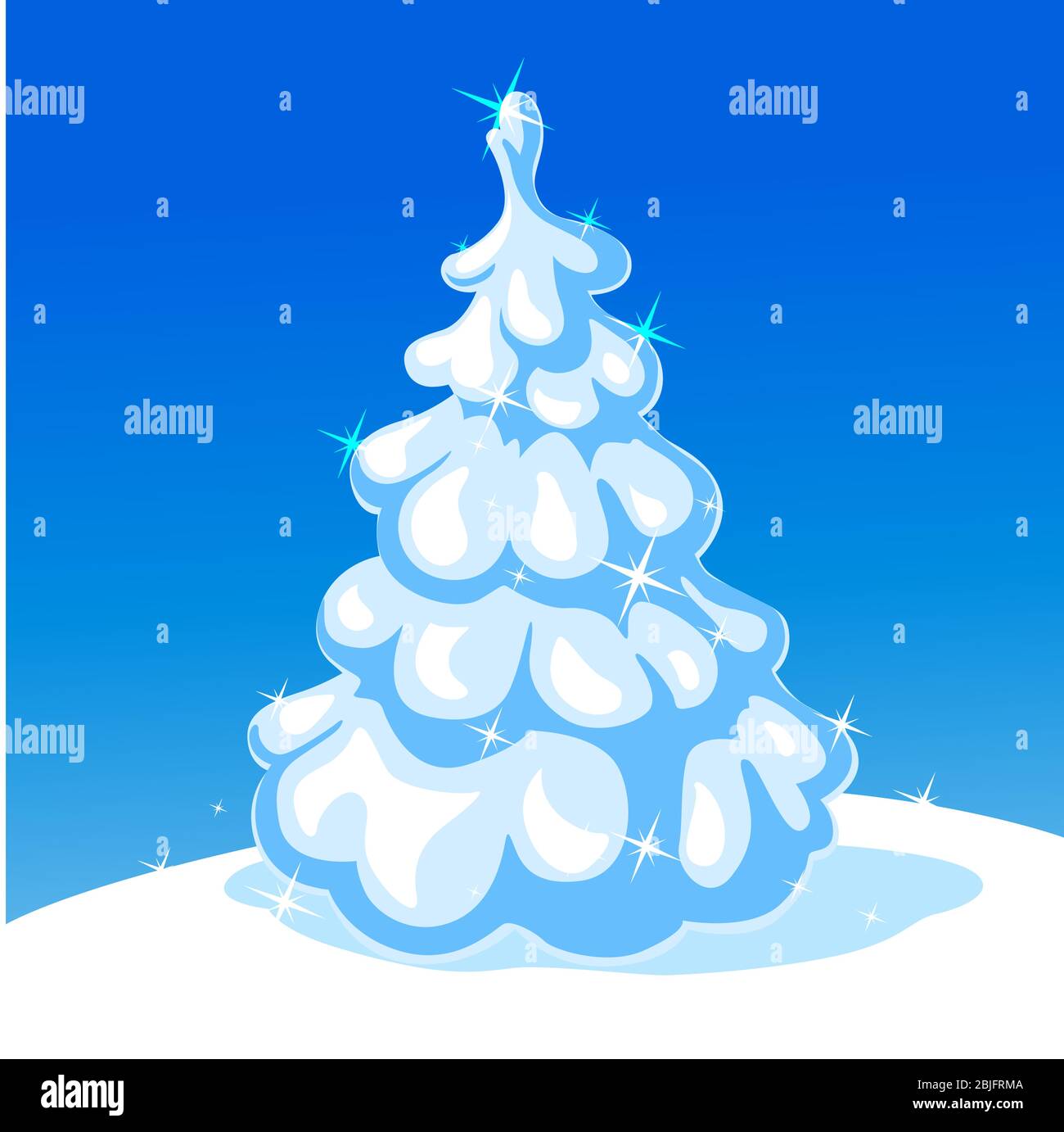 white christmas tree - vector illustration Stock Vector Image & Art - Alamy