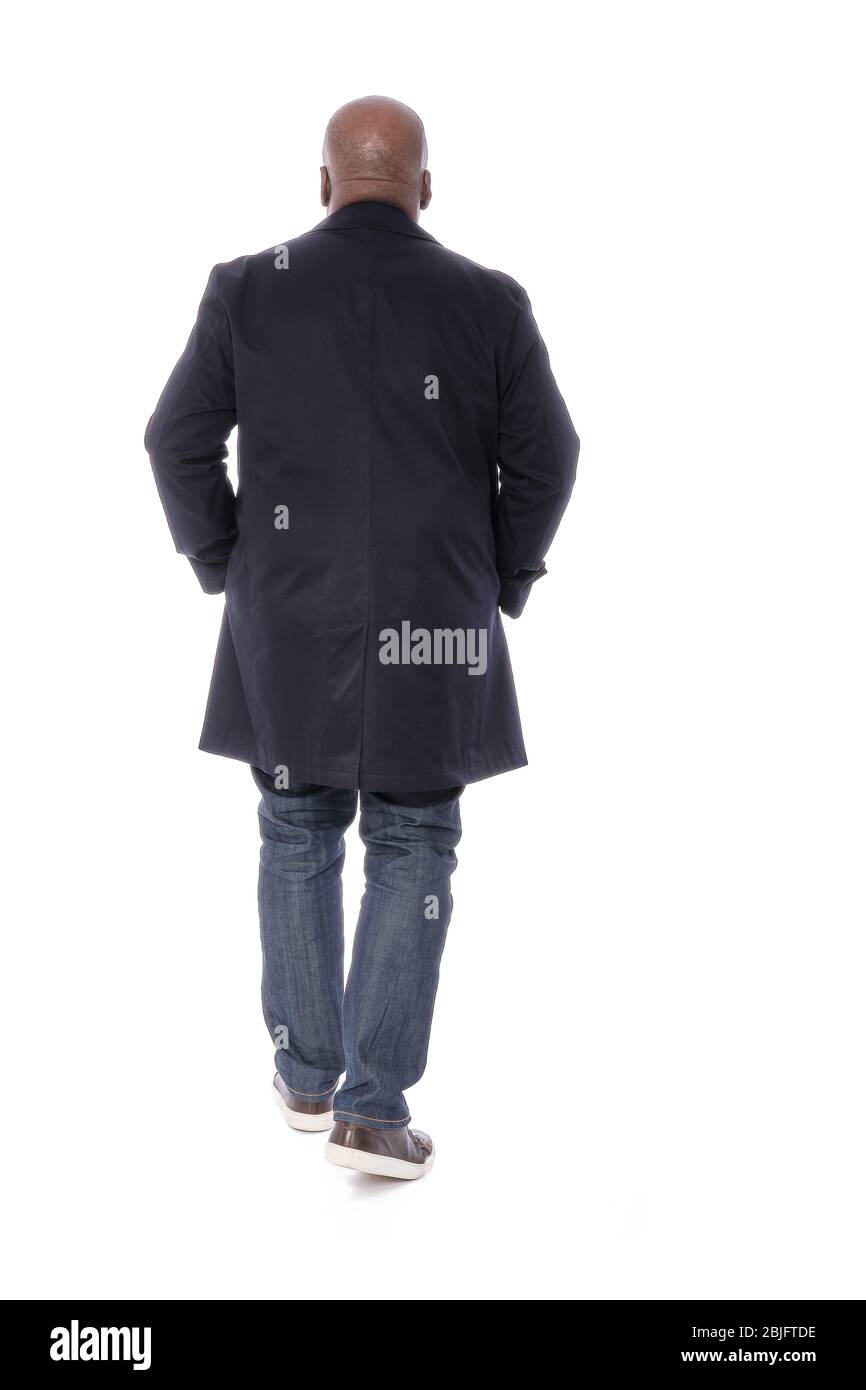 Man in trench coat rear view Cut Out Stock Images & Pictures - Alamy