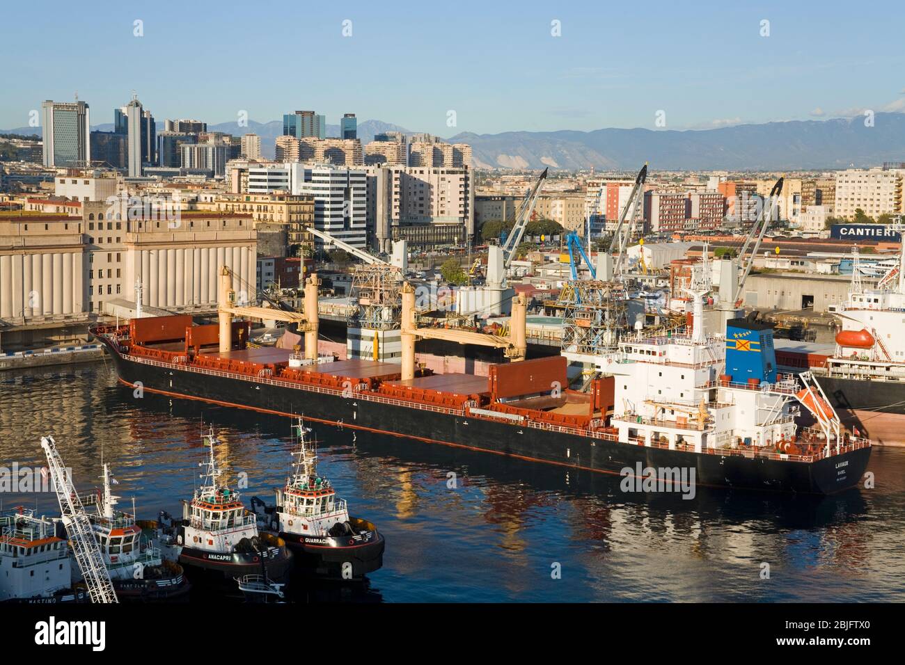 Ship in Naples Port, Campania, Italy, Europe Stock Photo - Alamy