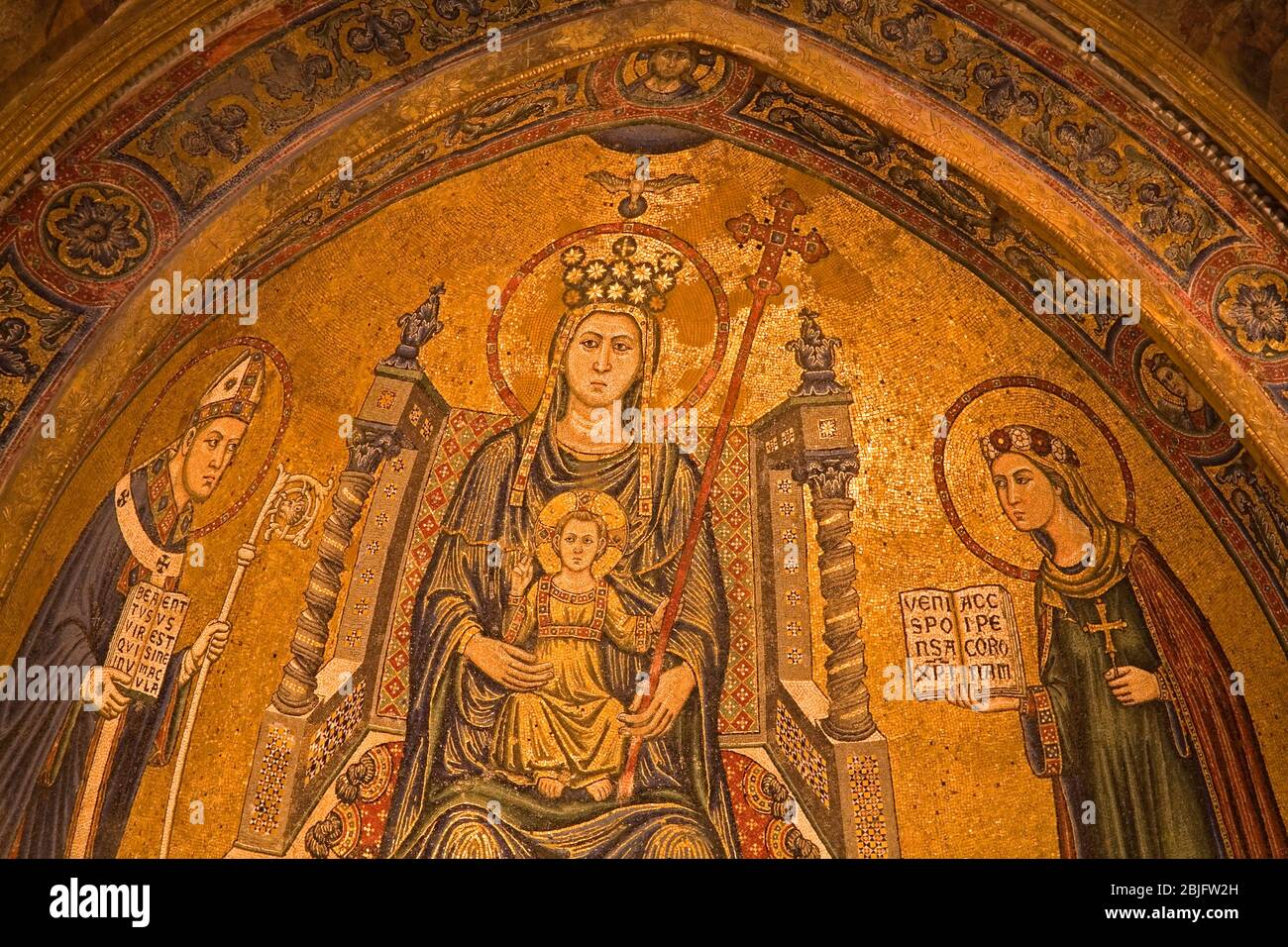 Mosaic, Basilica of Santa Restituta, The Duomo, City of Naples, Italy ...