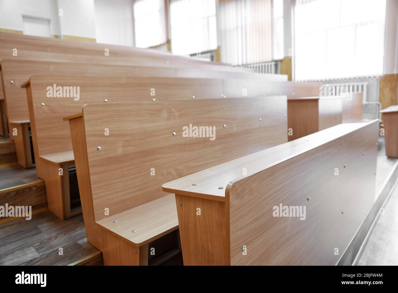Interior of big modern classroom Stock Photo - Alamy