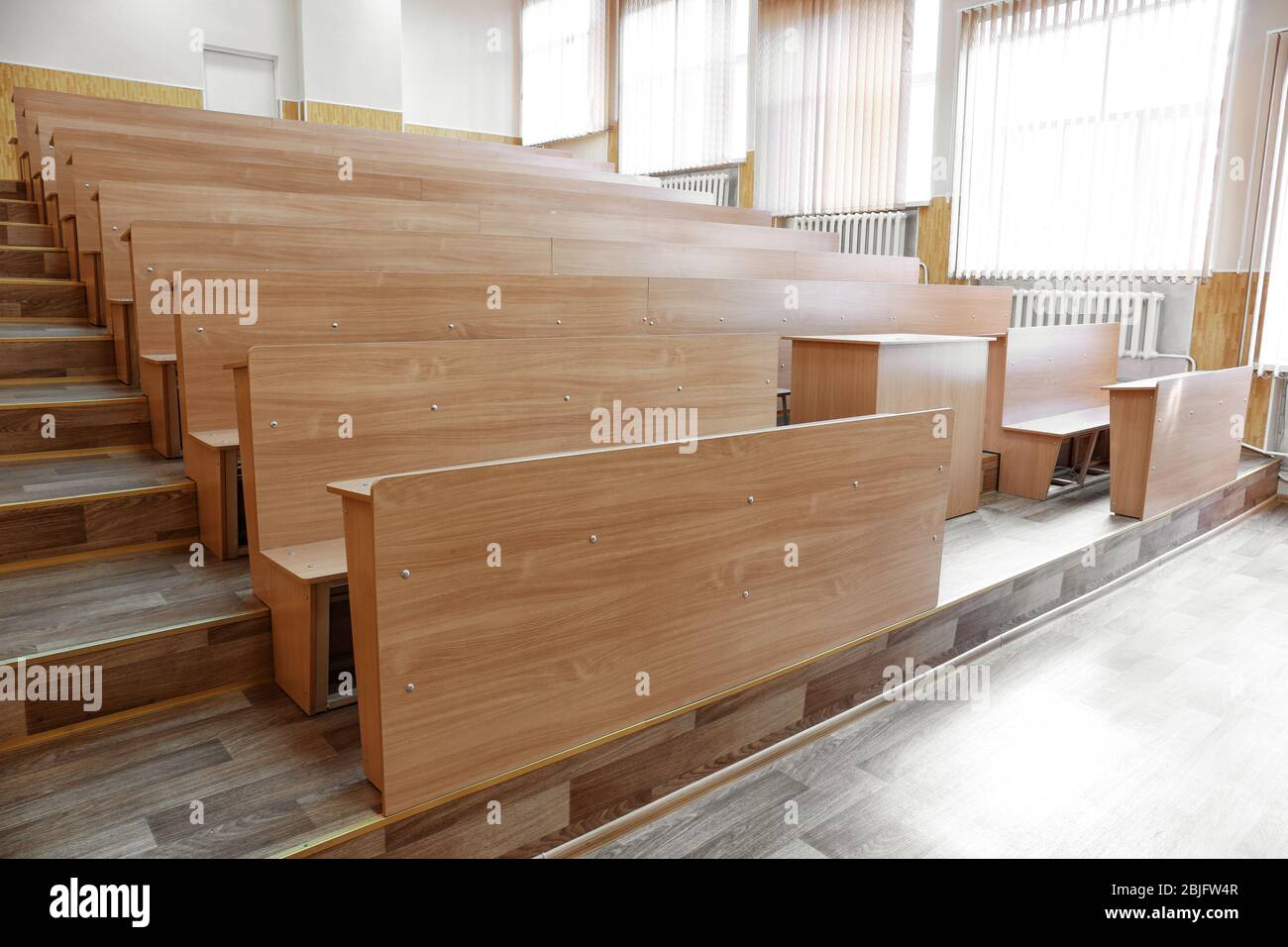 Interior of big modern classroom Stock Photo - Alamy