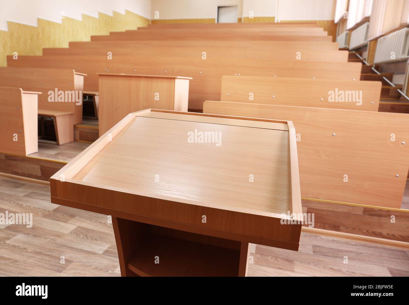 Interior of big modern classroom Stock Photo - Alamy