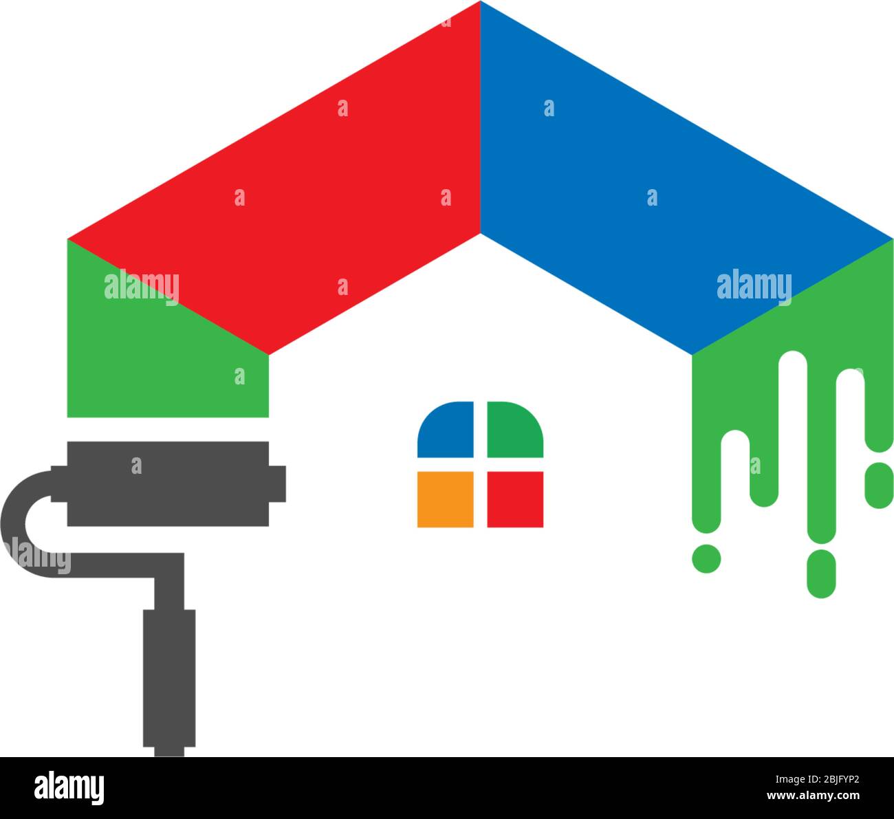 House paint logo icon illustration Stock Vector Image & Art - Alamy