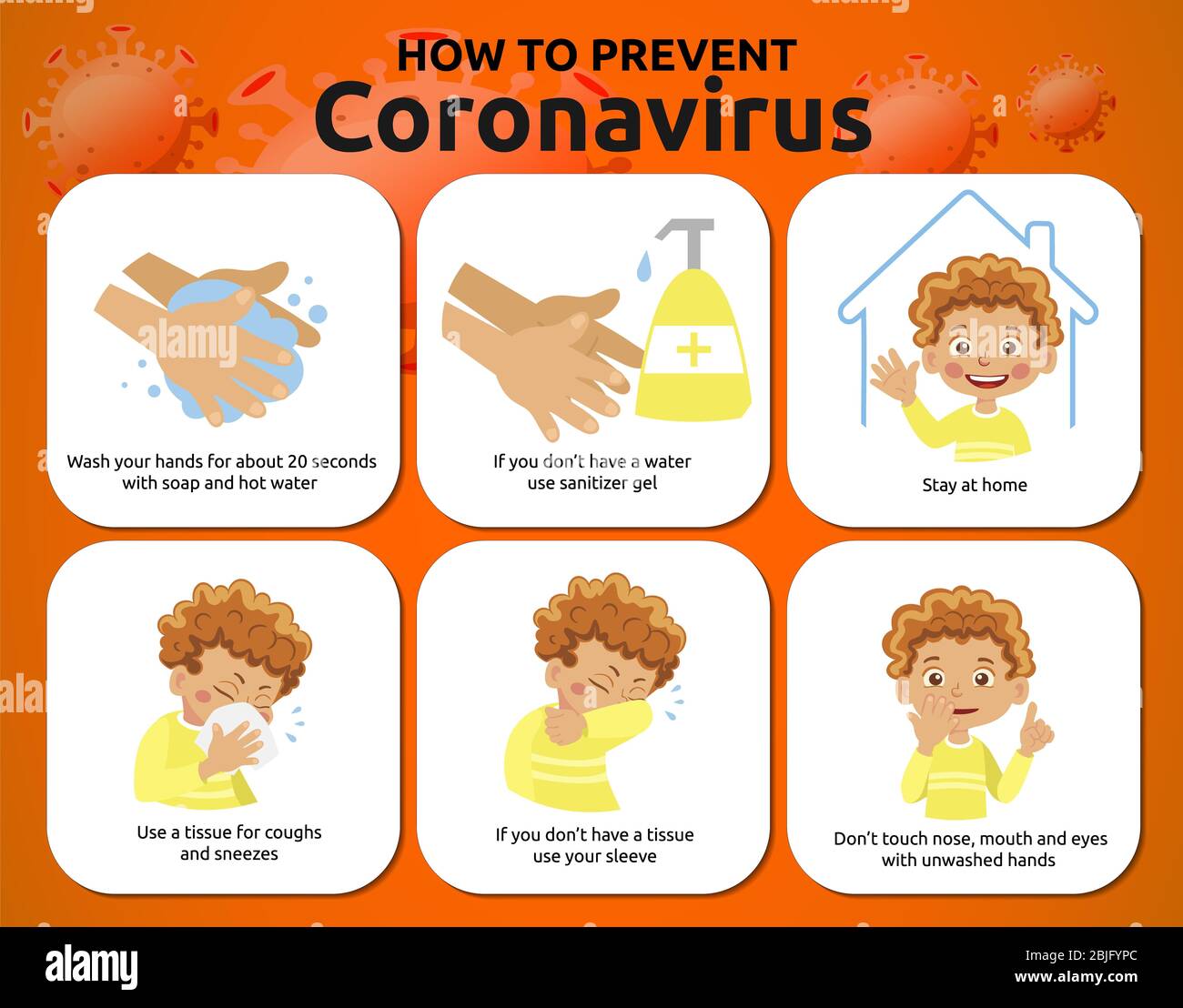 Concept of coronavirus quarantine stickers illustration. Infographic ...