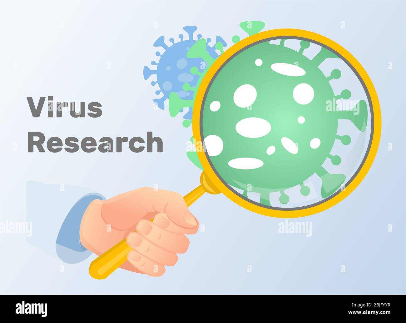 Research of viruses and bacteria in a medical laboratory concept ...