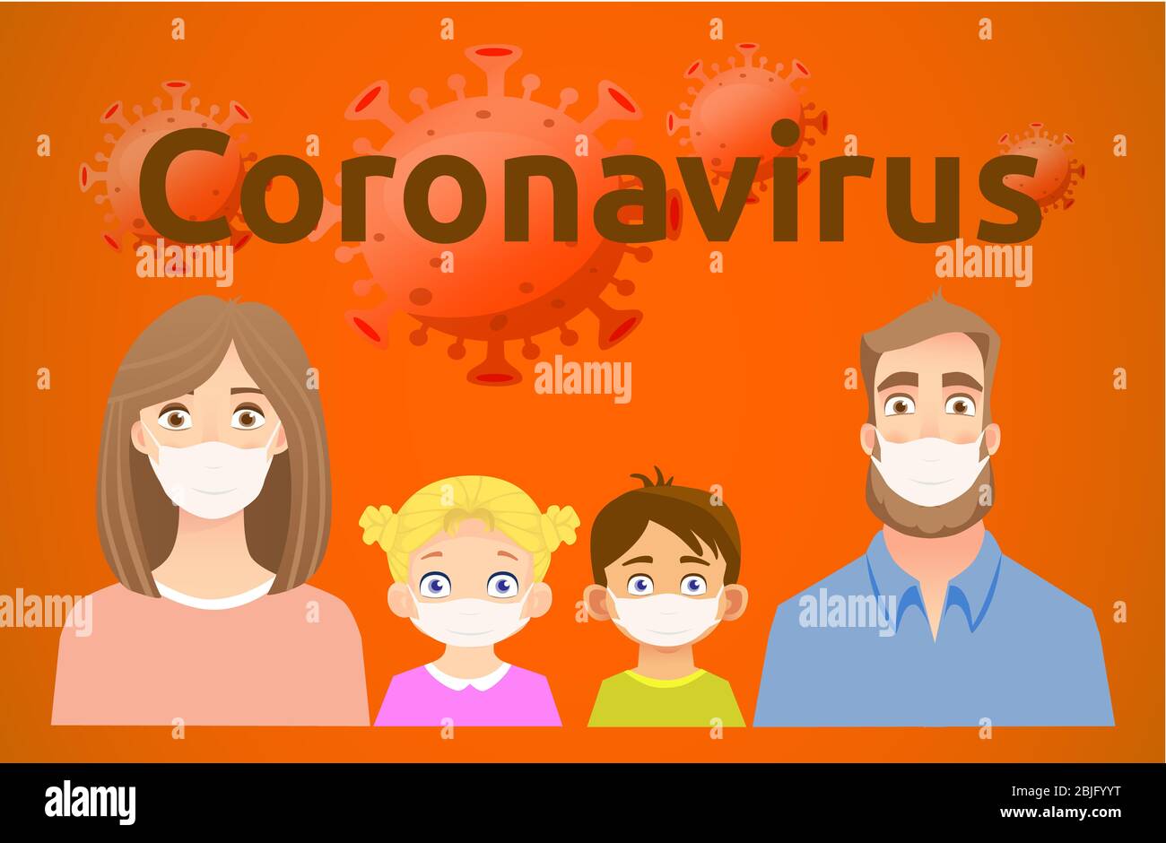 People in white medical face mask. Concept of coronavirus quarantine ...