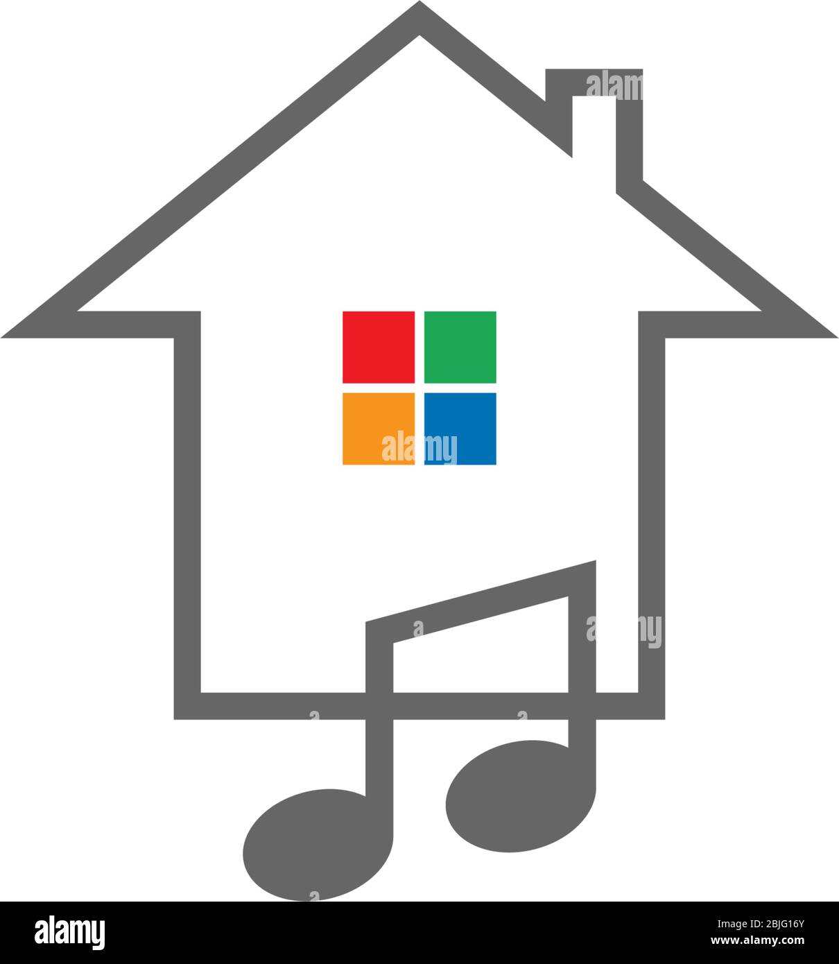 Music house logo icon illustration Stock Vector Image & Art - Alamy
