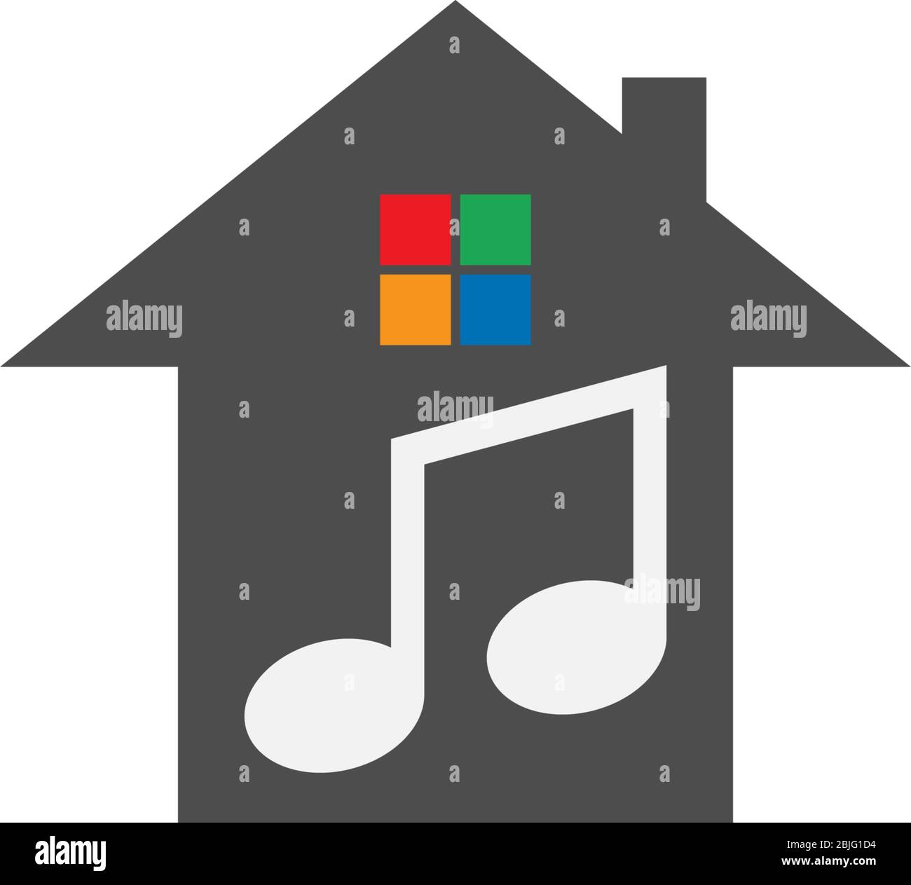 Music house logo icon illustration Stock Vector Image & Art - Alamy