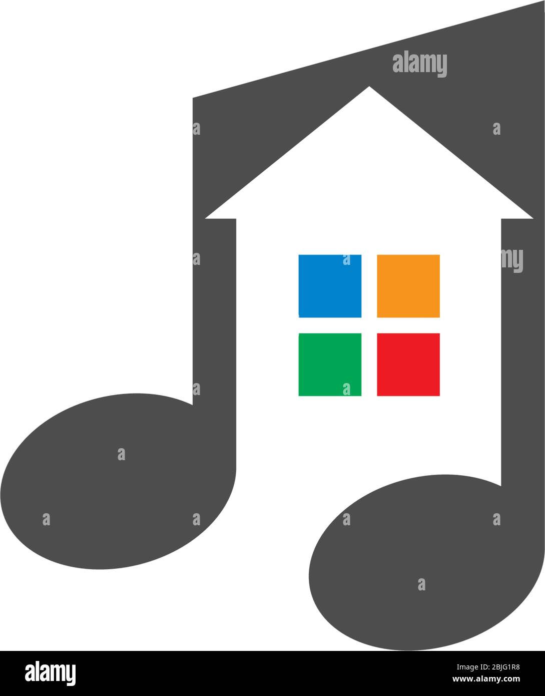 Music house logo icon illustration Stock Vector Image & Art - Alamy