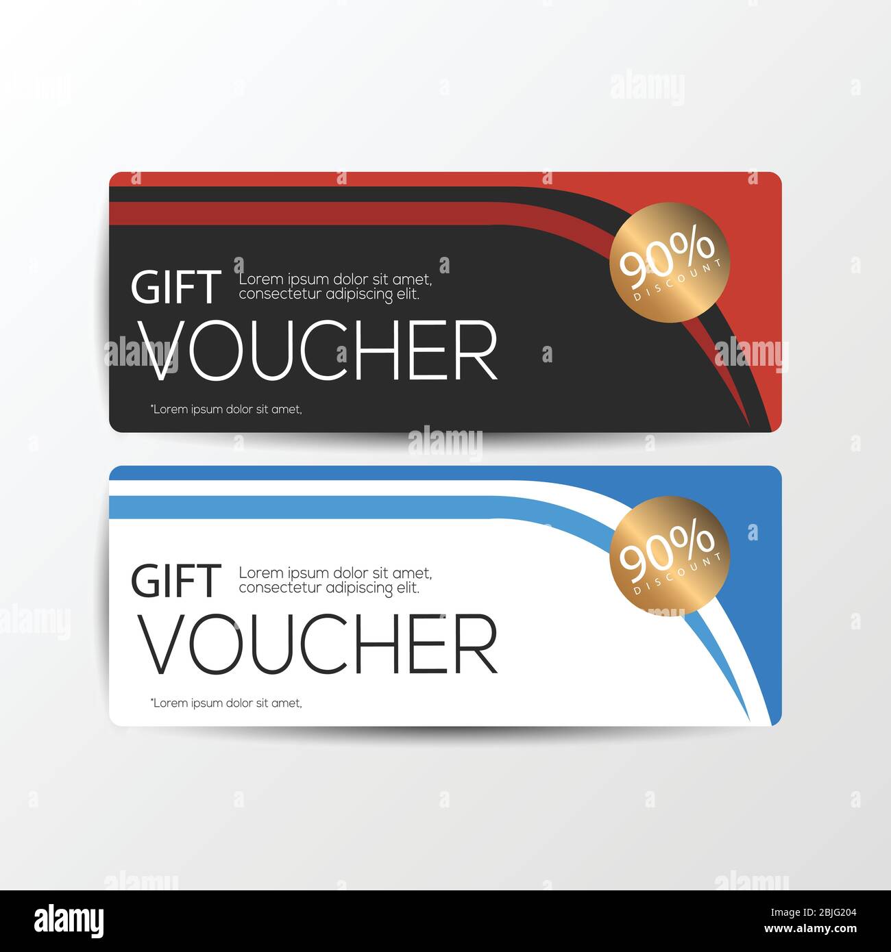 Vector illustration gift voucher card template and promotion sale ...