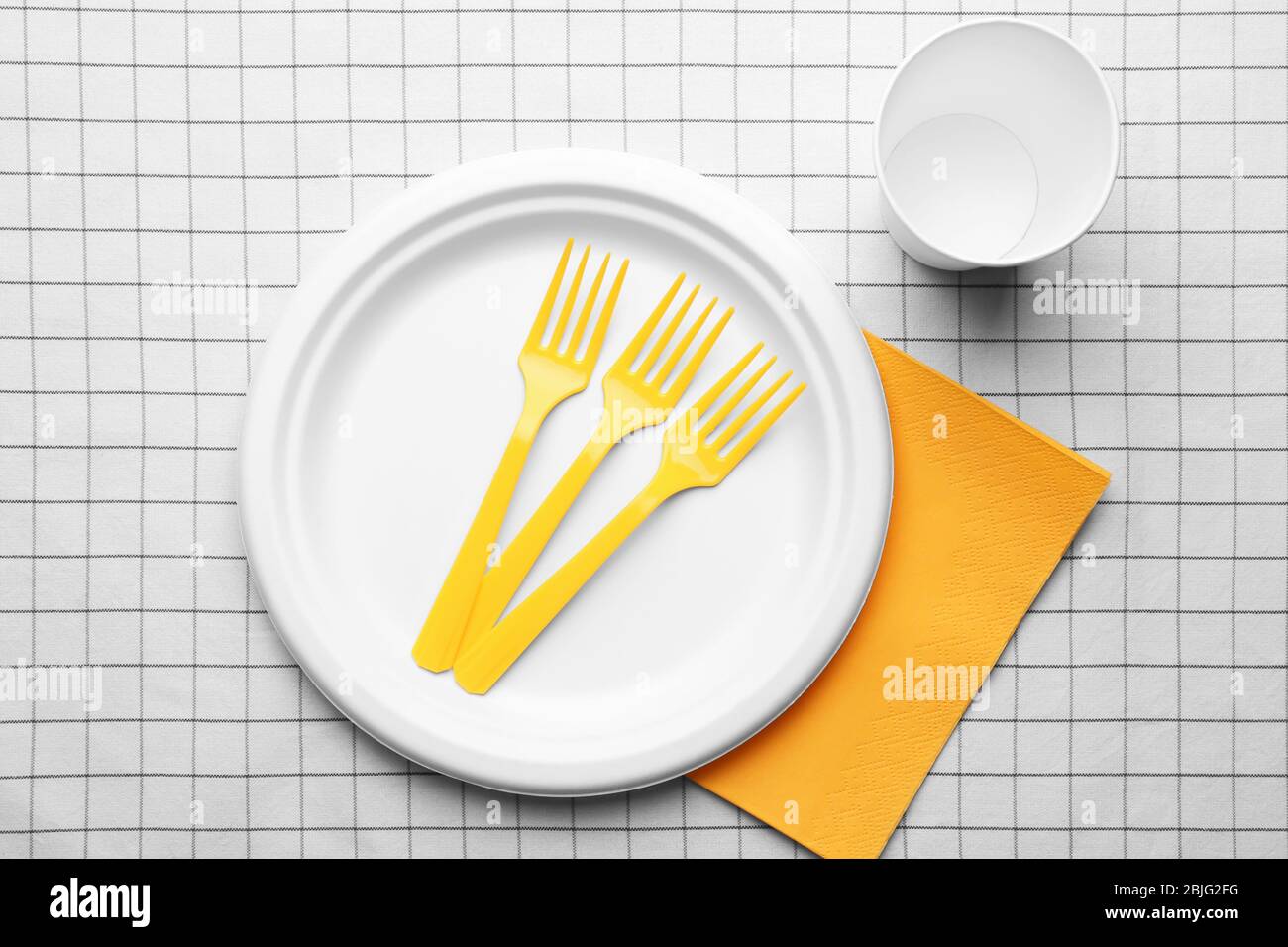 Plastic disposable tableware on hi-res stock photography and images - Alamy