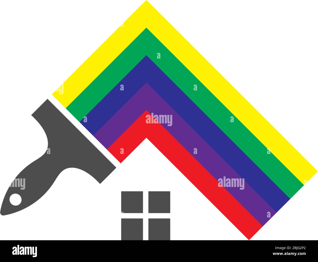 House paint logo icon illustration Stock Vector Image & Art - Alamy