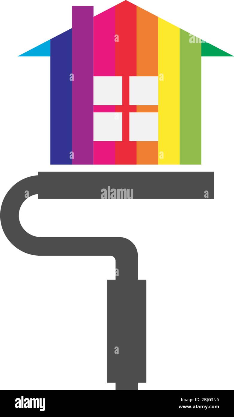 House paint logo icon illustration Stock Vector Image & Art - Alamy