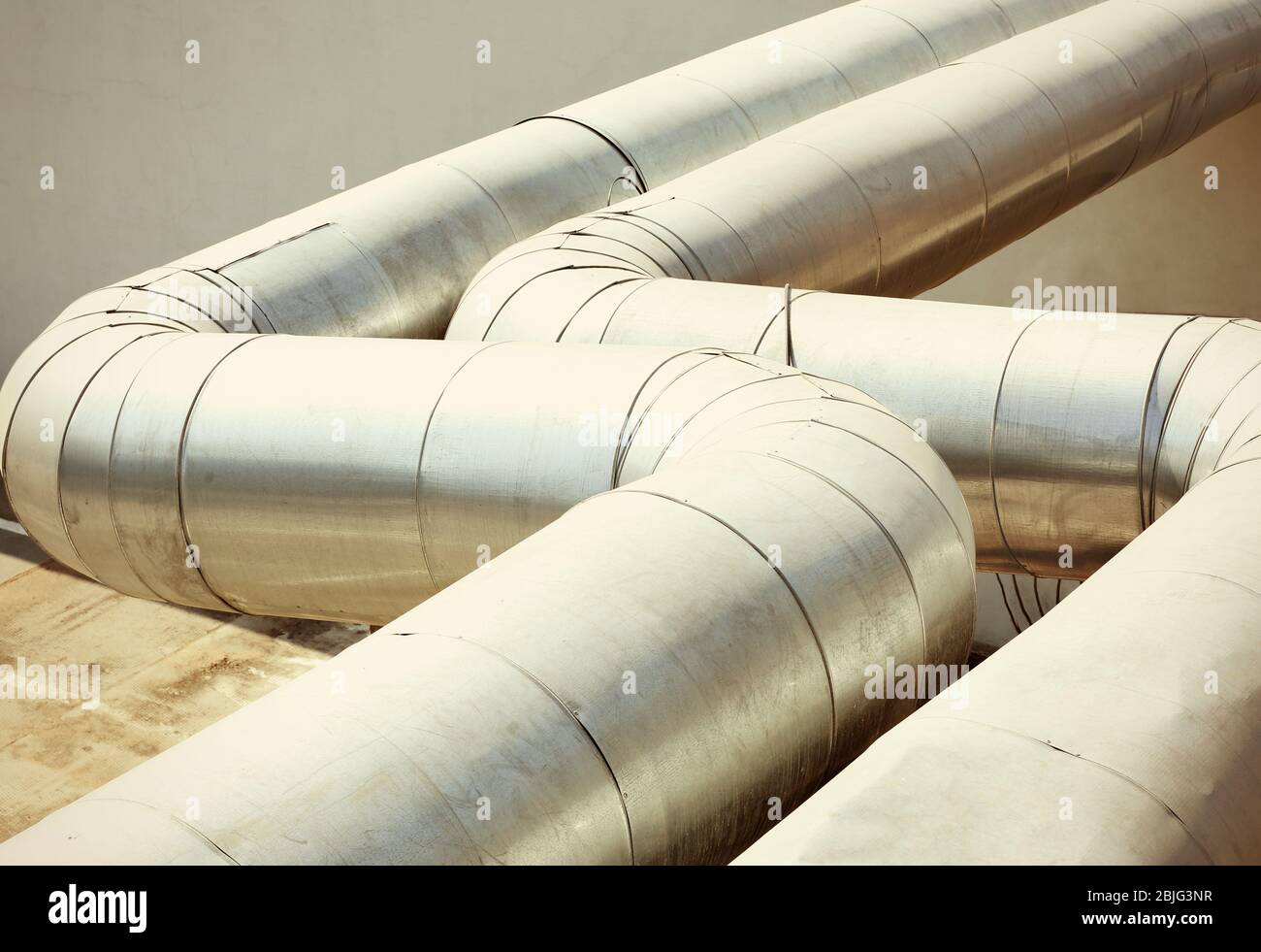 Iron pipes on factory Stock Photo - Alamy