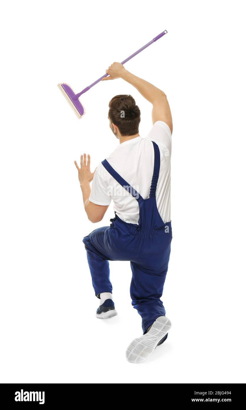 Window cleaner man worker Cut Out Stock Images & Pictures - Alamy