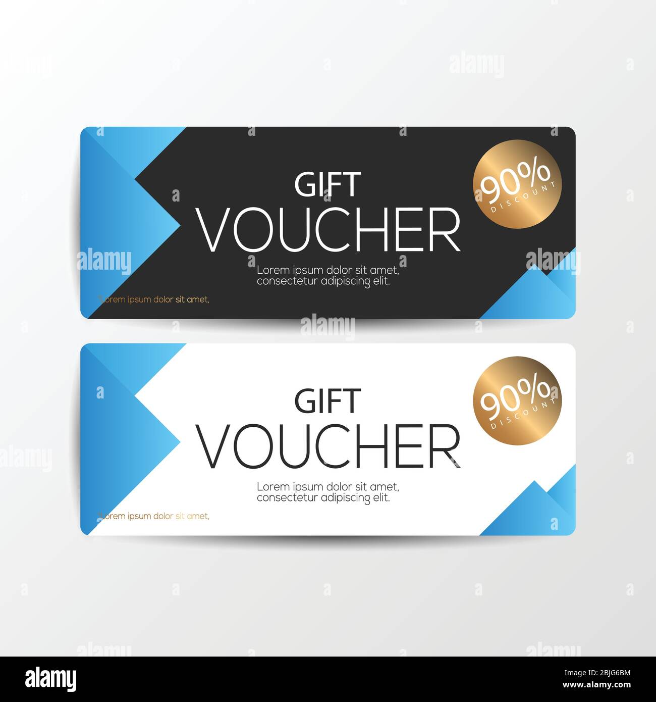 Vector illustration gift voucher card template and promotion sale ...