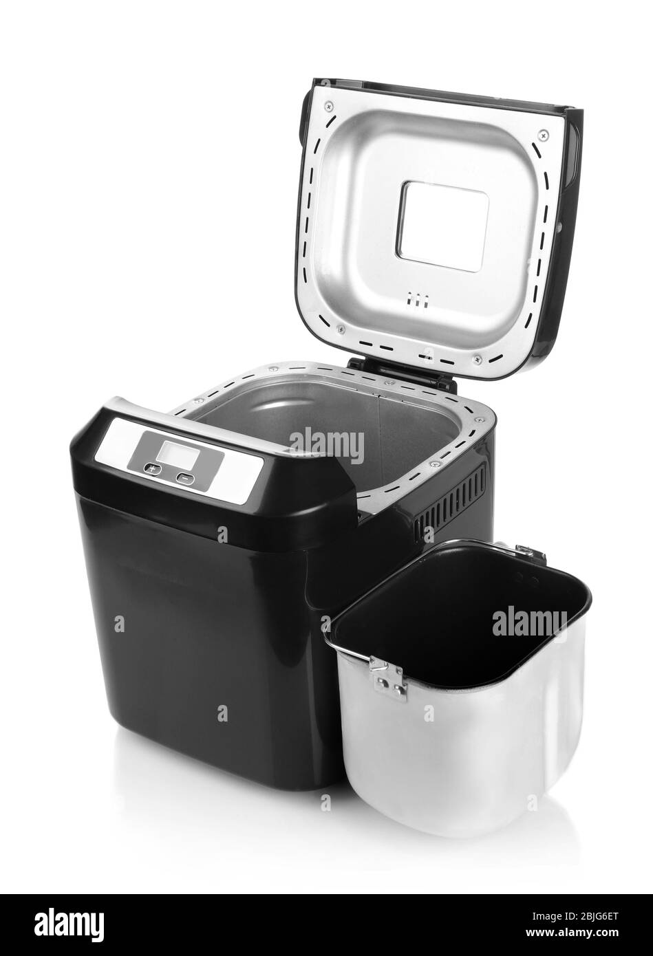 Electrical bread maker on white background Stock Photo - Alamy