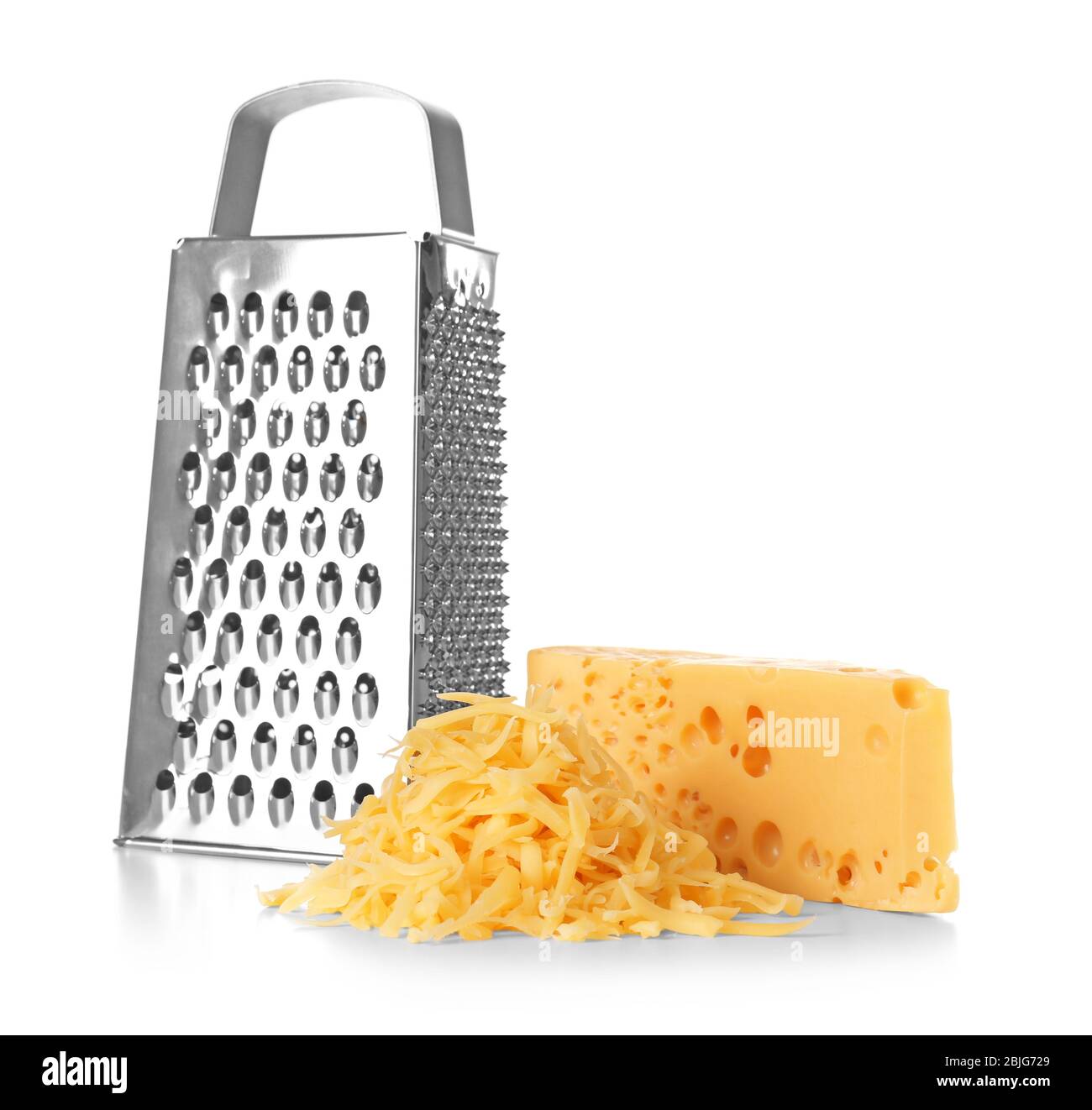 Grater piece cheese on Cut Out Stock Images & Pictures - Alamy