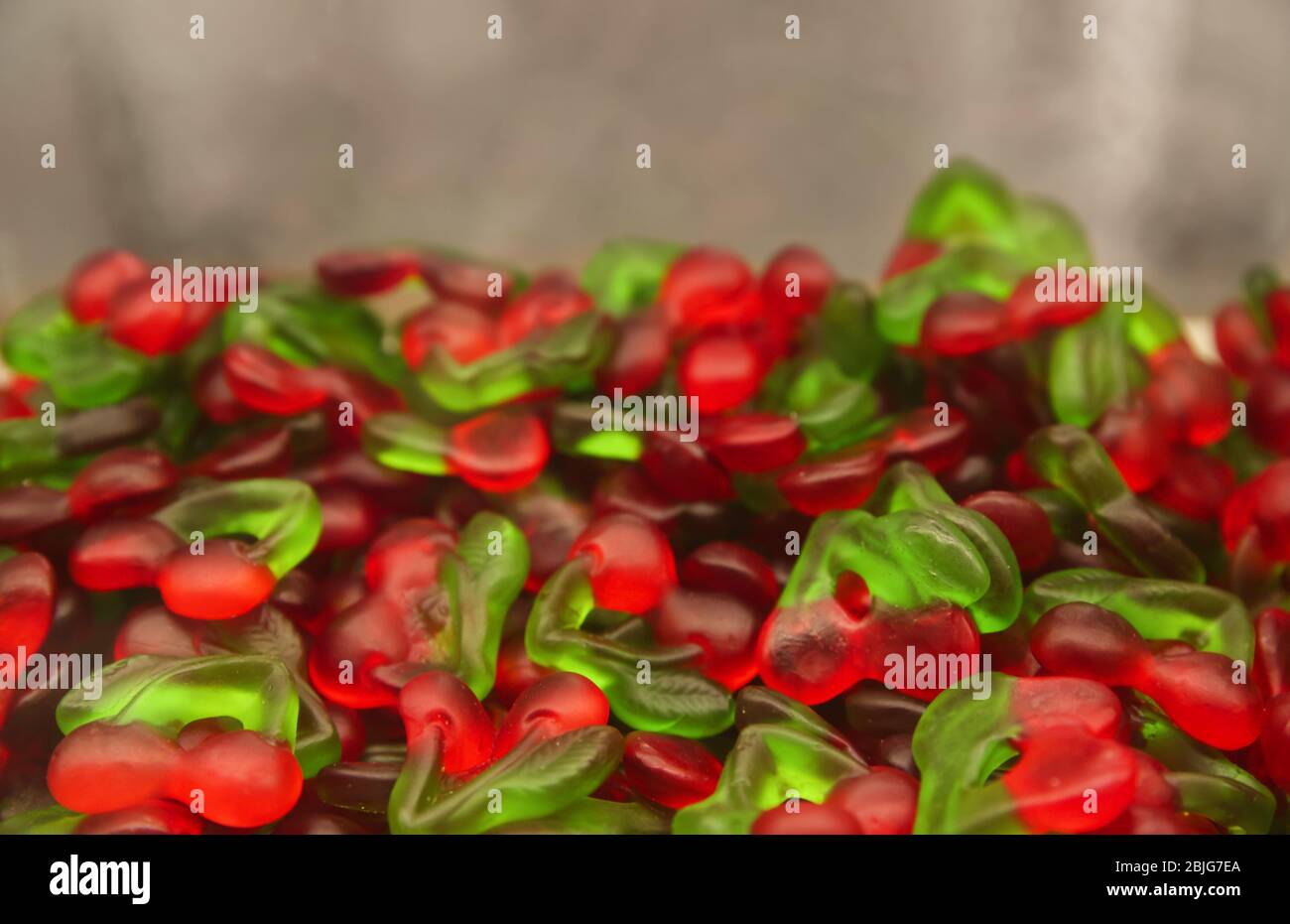 Plastic box with jelly sweets in candy shop Stock Photo - Alamy