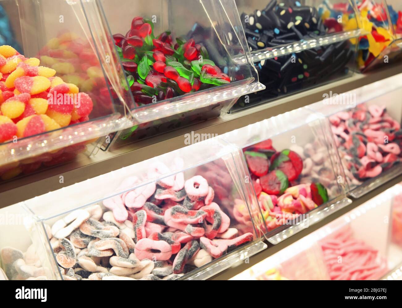 Colorful sweets in candy shop Stock Photo - Alamy