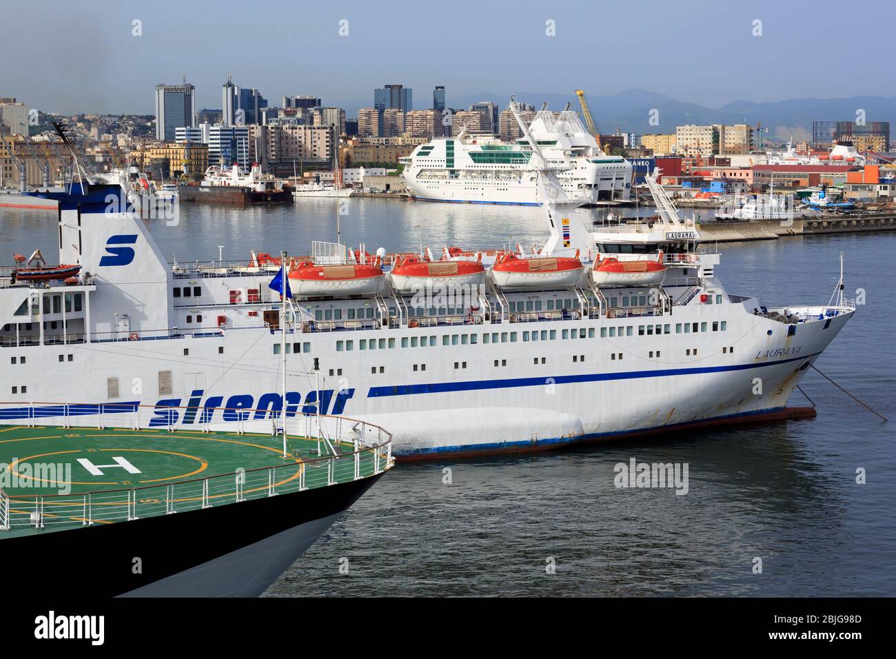 Ferry, Port of Naples, Campania, Italy, Europe Stock Photo - Alamy