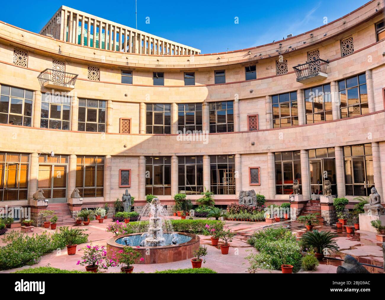 New Delhi / India - September 26, 2019: Interior courtyard of the ...