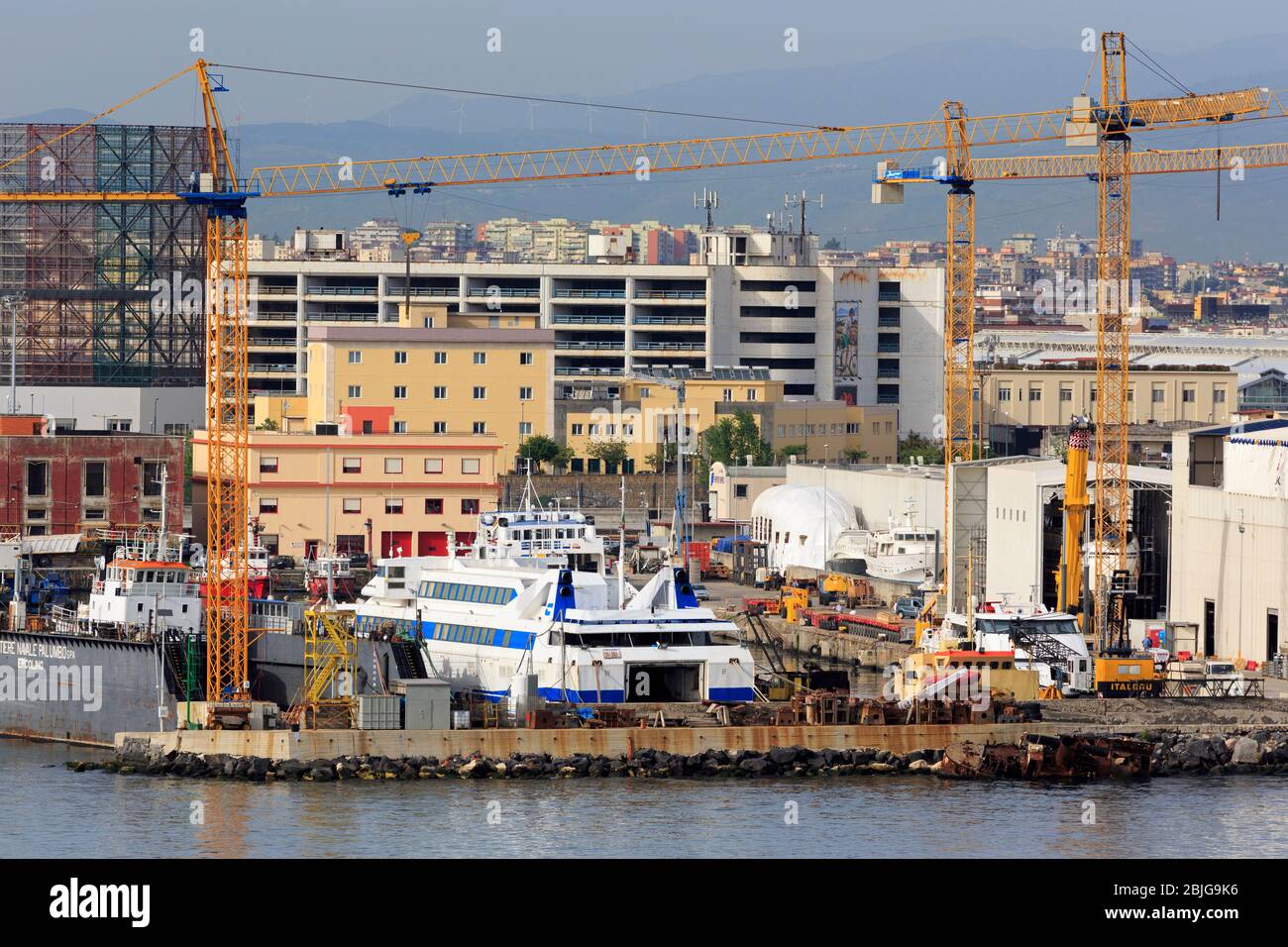 Cantieri Shipyard, Port of Naples, Campania, Italy, Europe Stock Photo ...