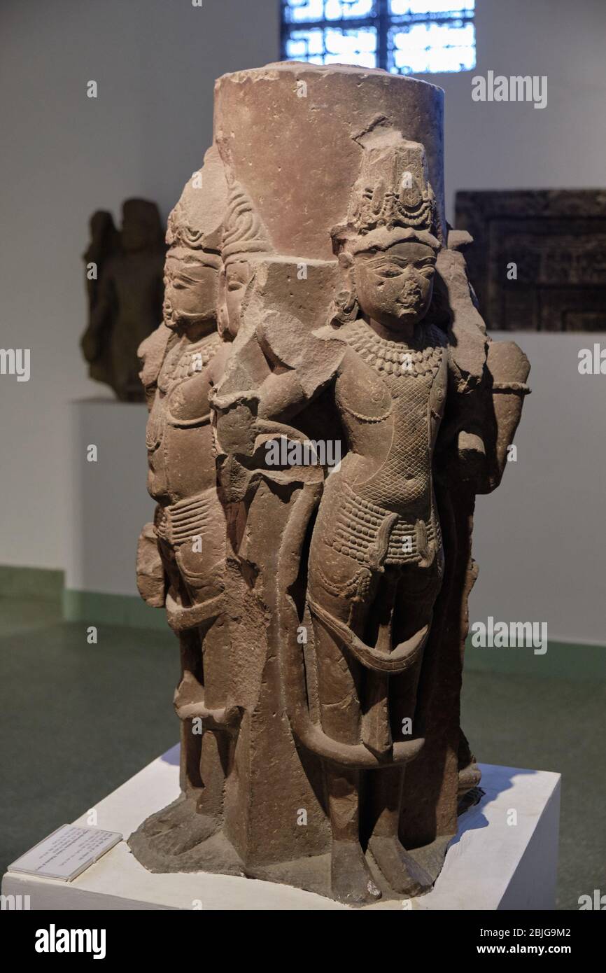 New Delhi / India - September 26, 2019: Stone statue of Hindu god ...