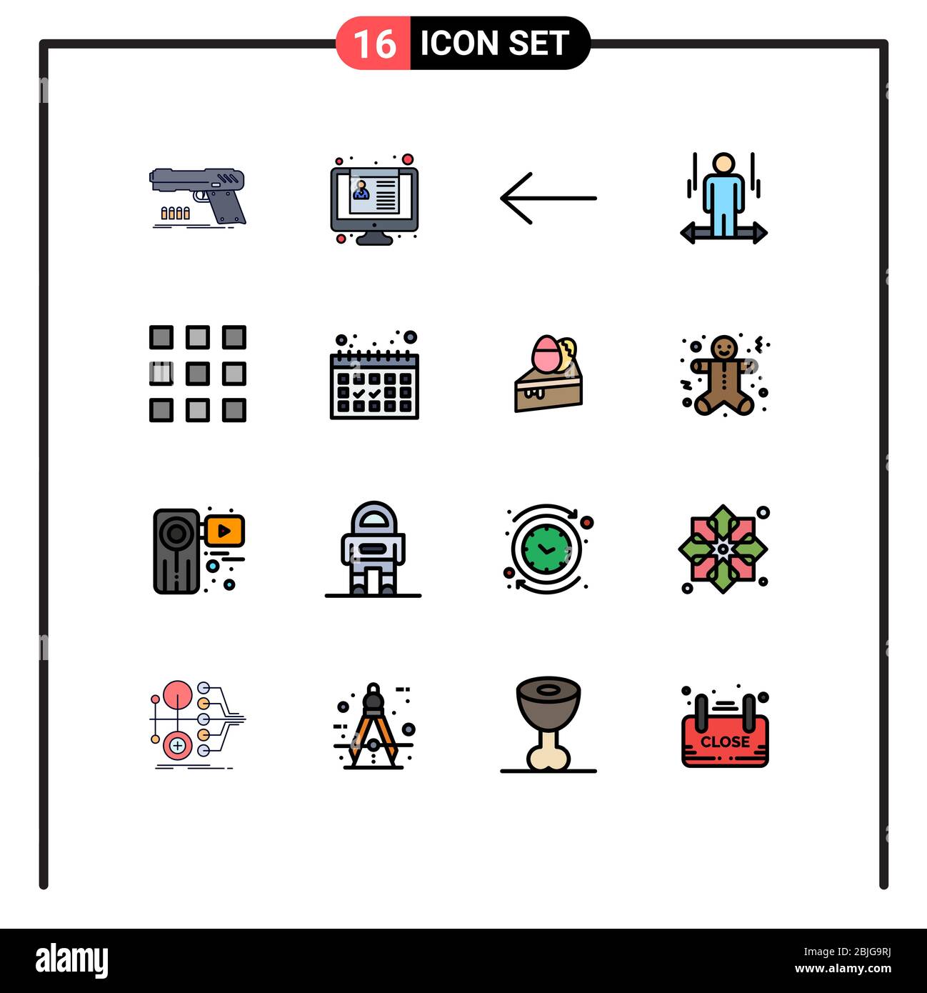 Stock Vector Icon Pack of 16 Line Signs and Symbols for code, right ...