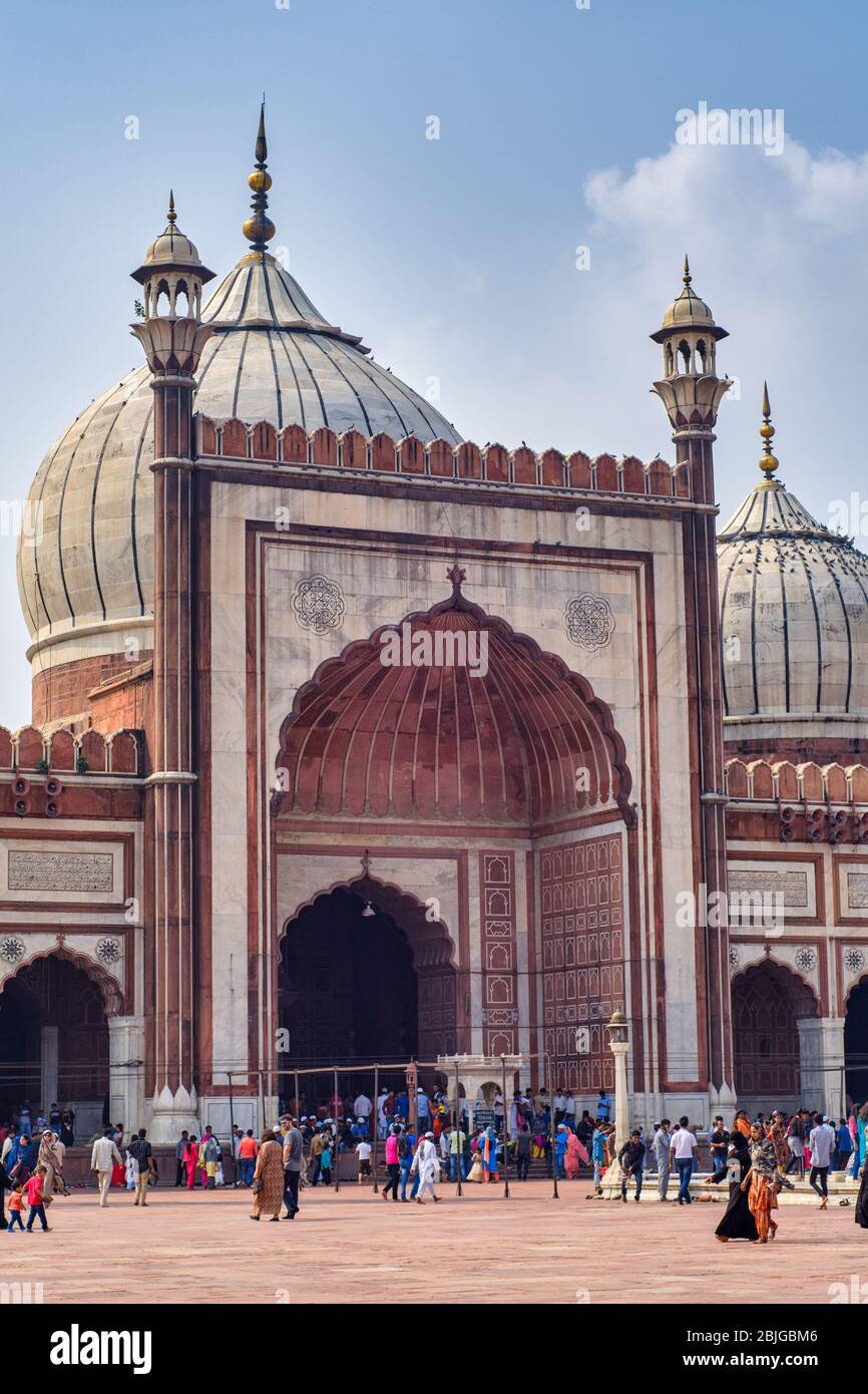 Delhi India October 2 2019 The Masjid E Jahan Numa Jama Masjid