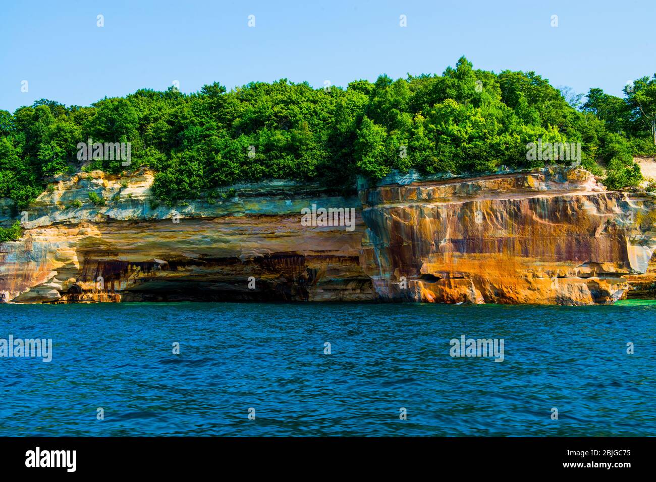 Pictured rocks National shoreline Stock Photo - Alamy