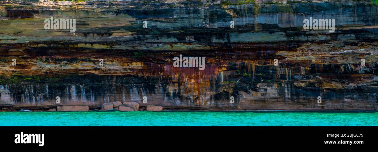 Pictured rocks National shoreline Stock Photo - Alamy