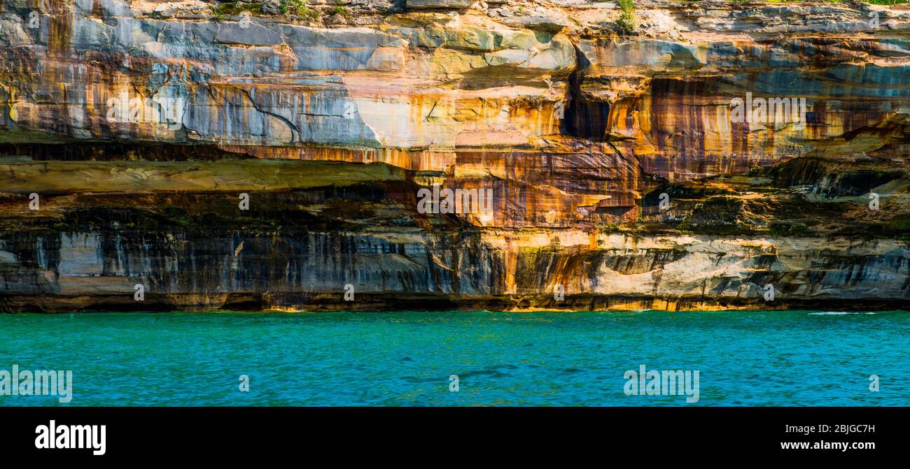 Pictured rocks National shoreline Stock Photo - Alamy