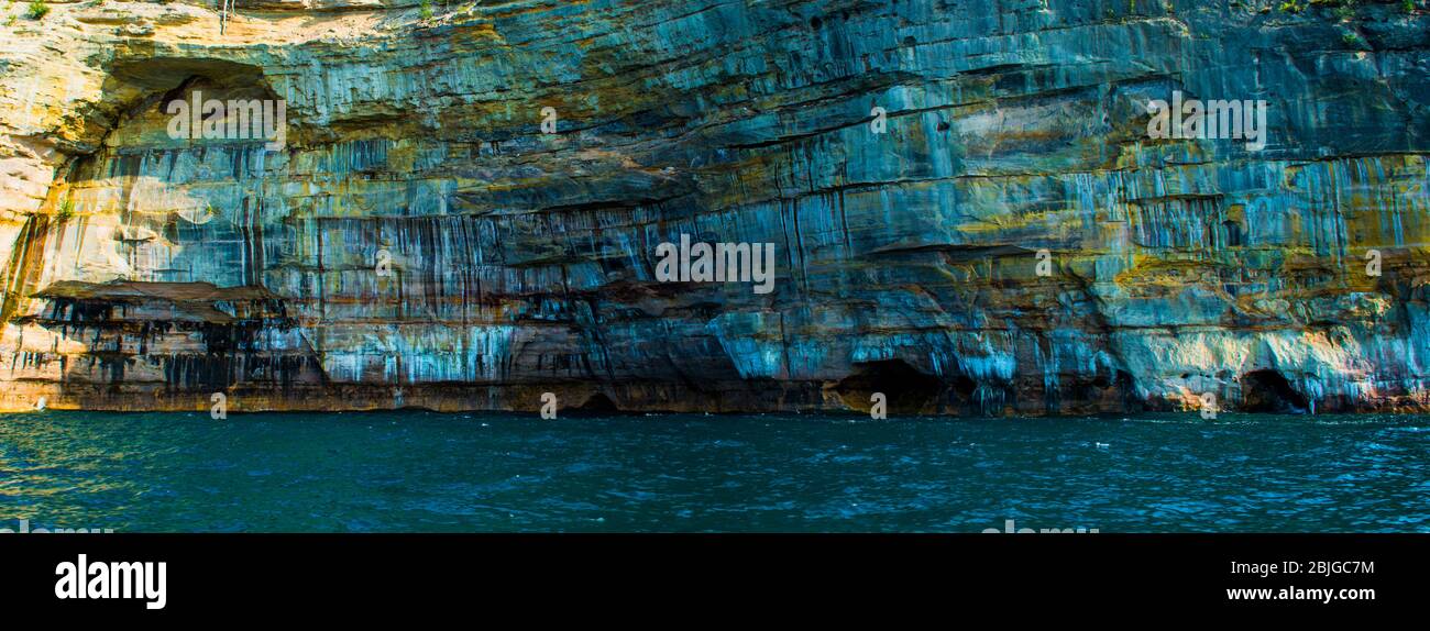 Pictured rocks National shoreline Stock Photo - Alamy