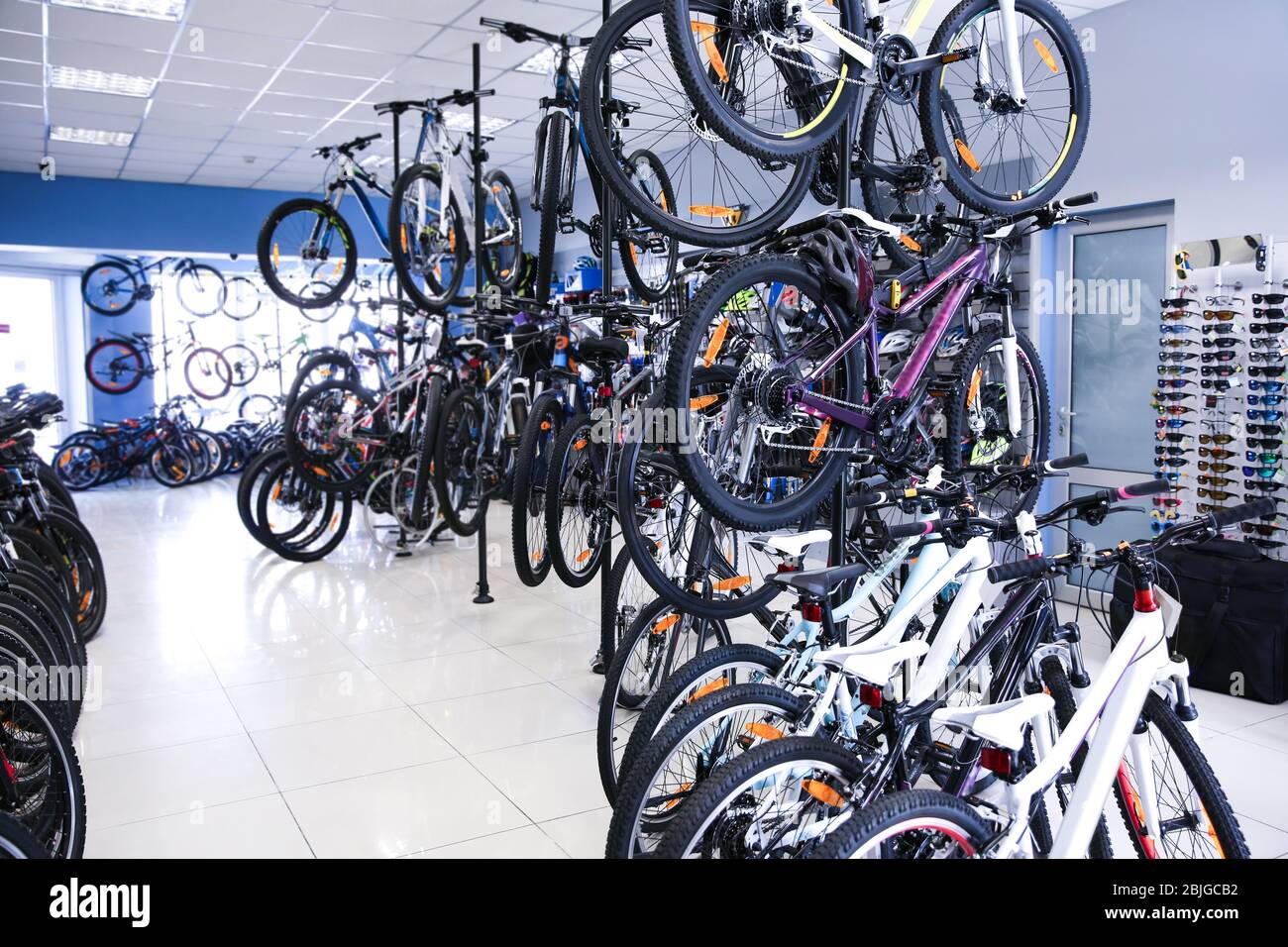 Shop with wide selection of modern bicycles Stock Photo - Alamy