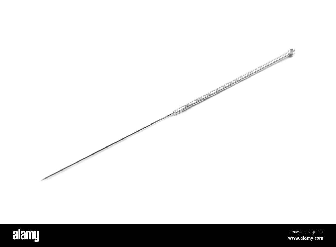 Needle for acupuncture on white background Stock Photo - Alamy