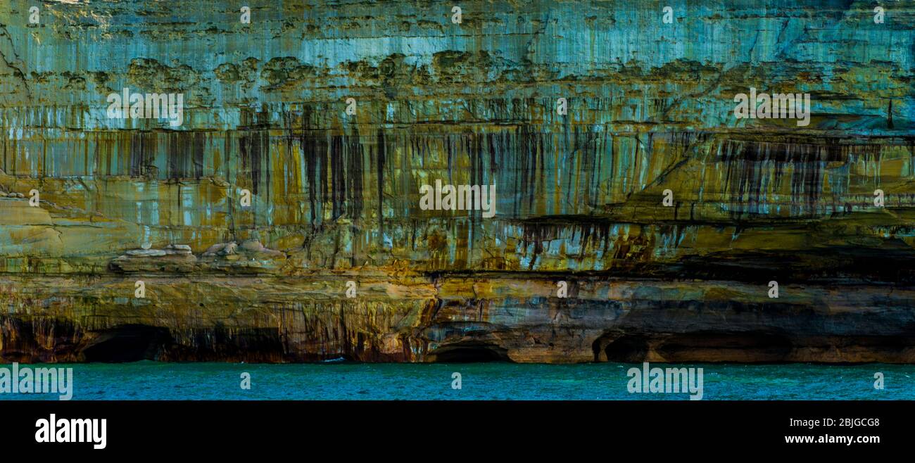 Pictured rocks National shoreline Stock Photo - Alamy