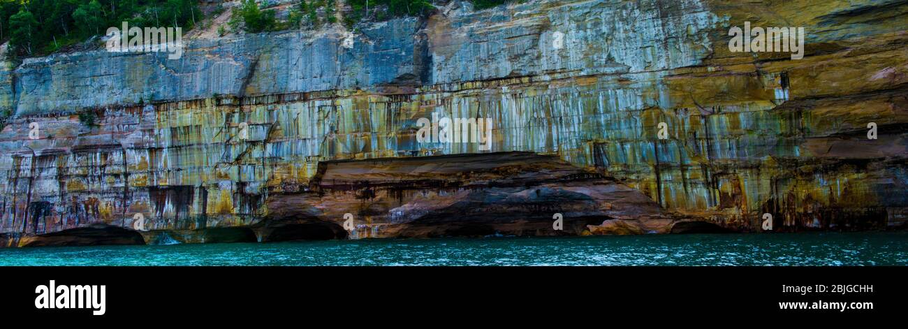 Pictured rocks National shoreline Stock Photo - Alamy