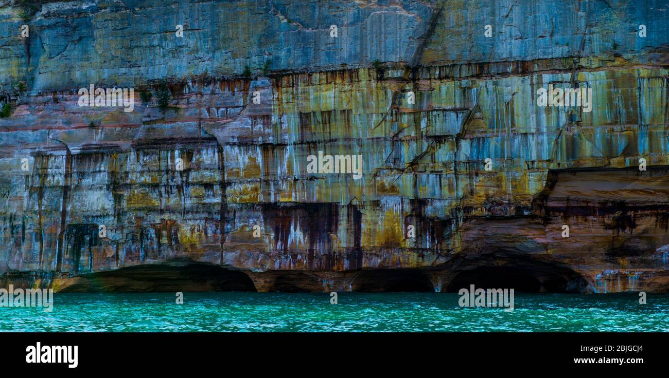 Pictured rocks National shoreline Stock Photo - Alamy