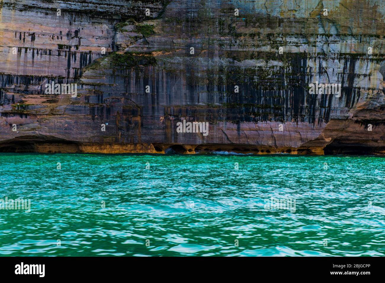 Pictured rocks National shoreline Stock Photo - Alamy