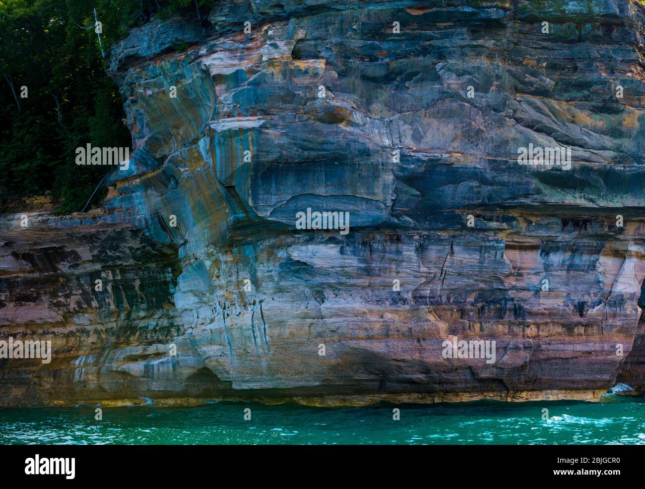 Pictured rocks National shoreline Stock Photo - Alamy