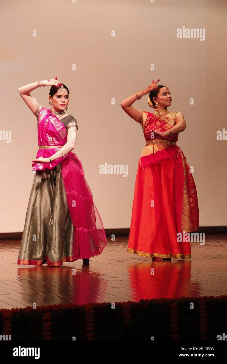 Delhi / India - October 2019: Classical Indian Kathak dance performance ...