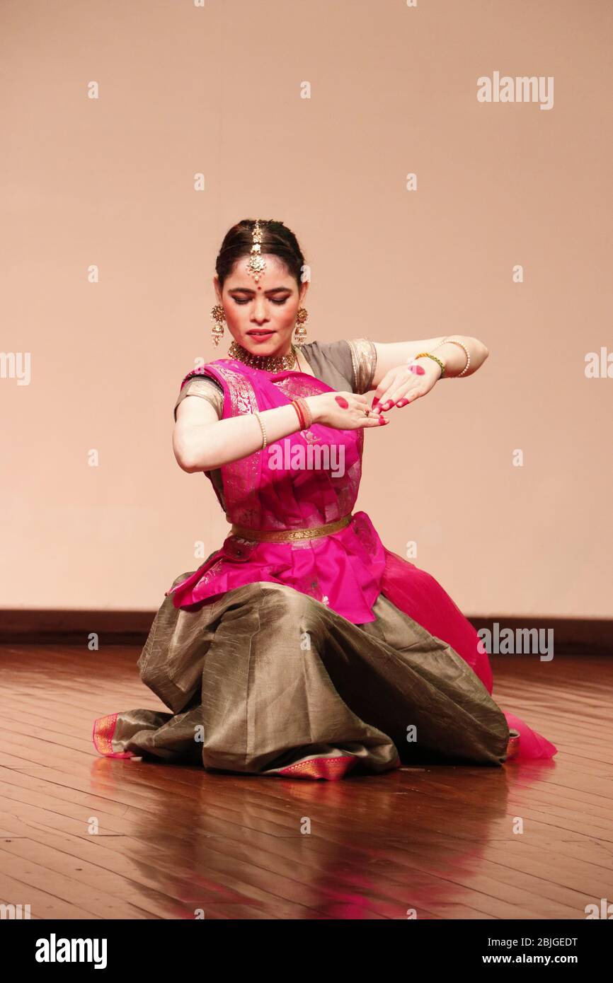 Delhi / India - October 2019: Classical Indian Kathak dance performance ...