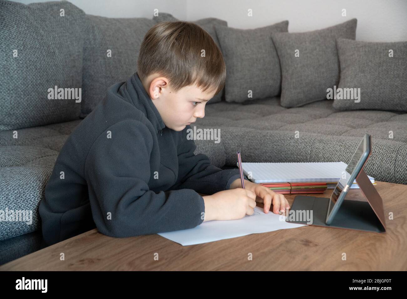 Distance learning online education at home. Onlone education Stock ...