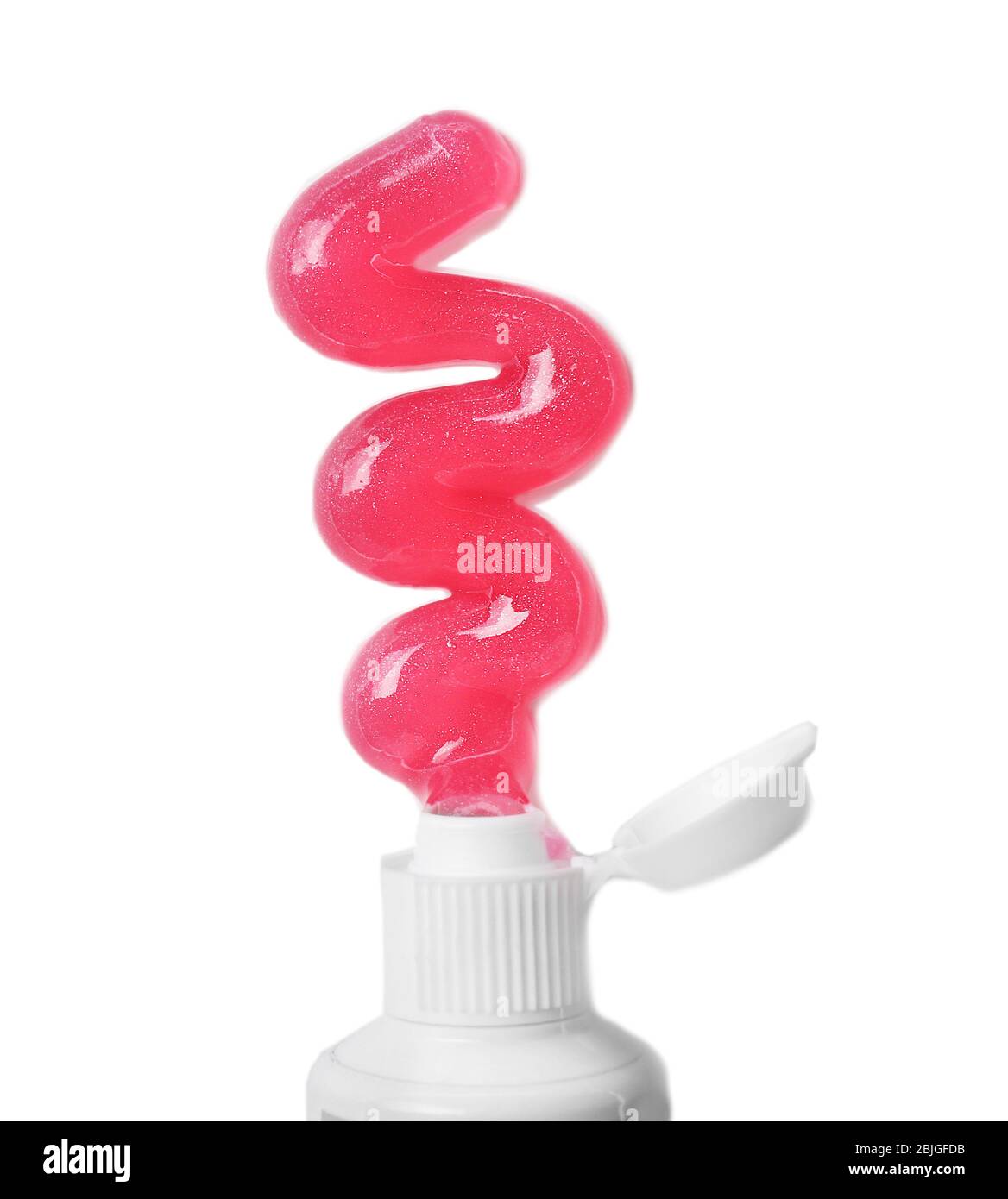 Tube with toothpaste on white background Stock Photo - Alamy